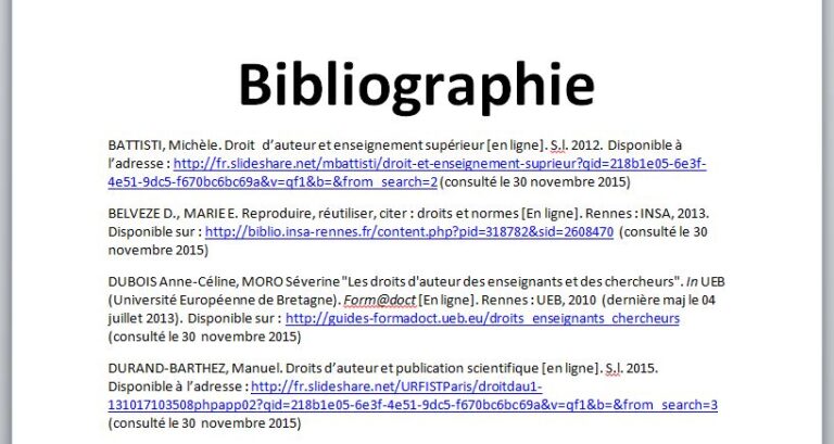 Rédiger une bibliographie » Bibliothèque Universitaire Le Havre Normandie